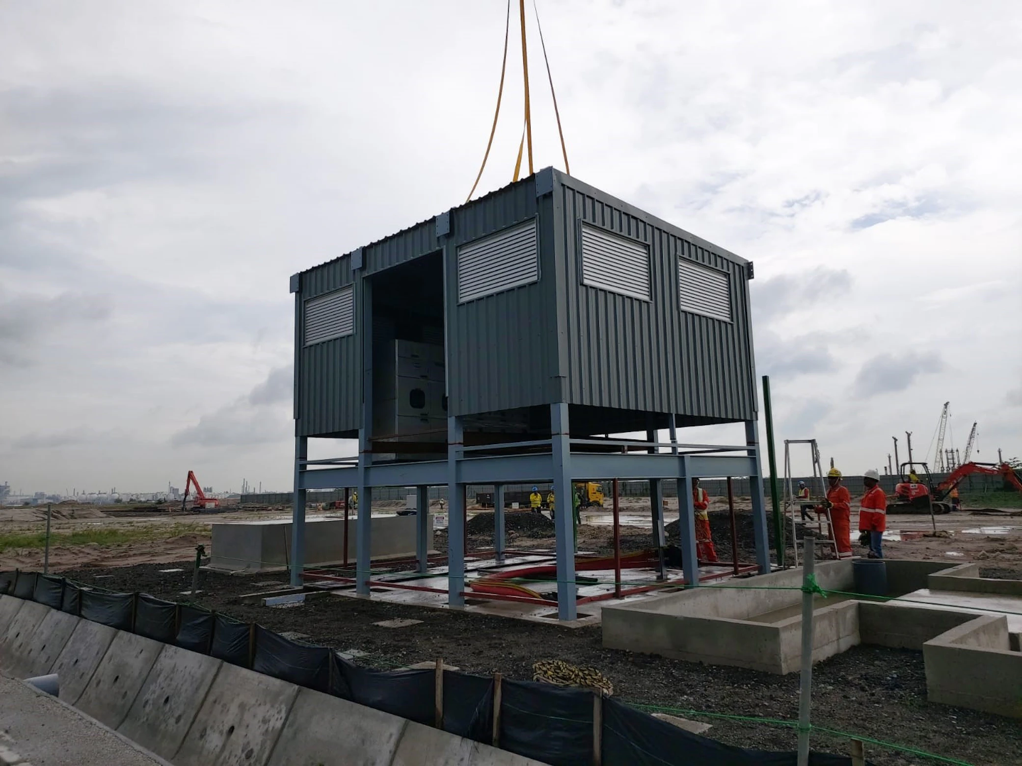 Temporary electrics for Tuas Water Reclamation Plant