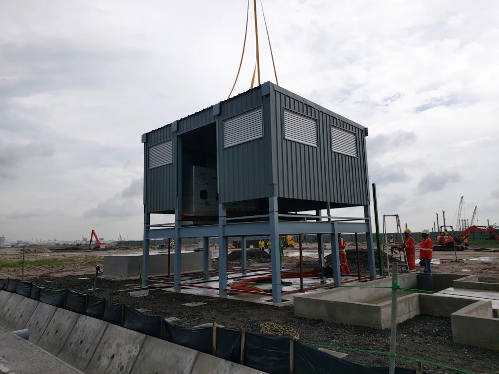 Temporary electrics for Tuas Water Reclamation Plant