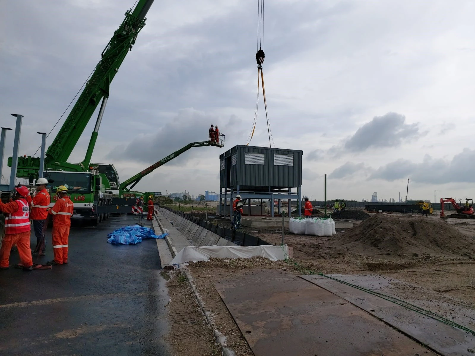 Temporary electrics for Tuas Water Reclamation Plant